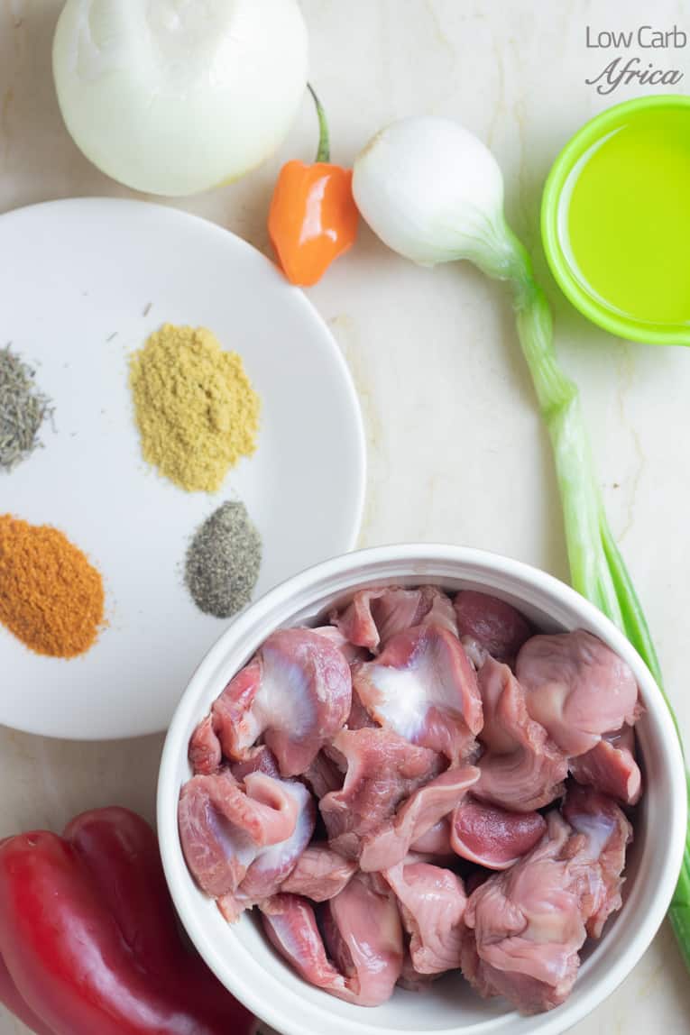 Peppered Gizzard | Low Carb Africa