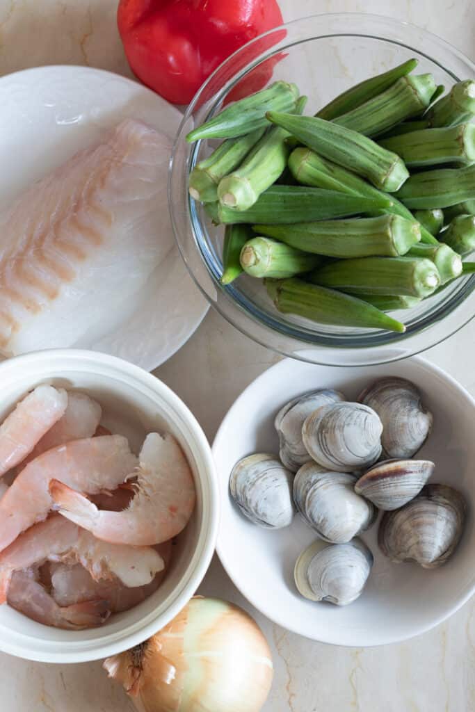 Seafood Okra - Low Carb Africa