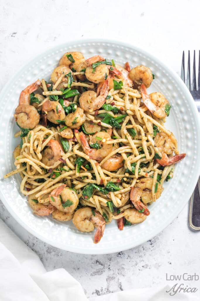 Palmini Pasta Shrimp Stir Fry - Low Carb Africa