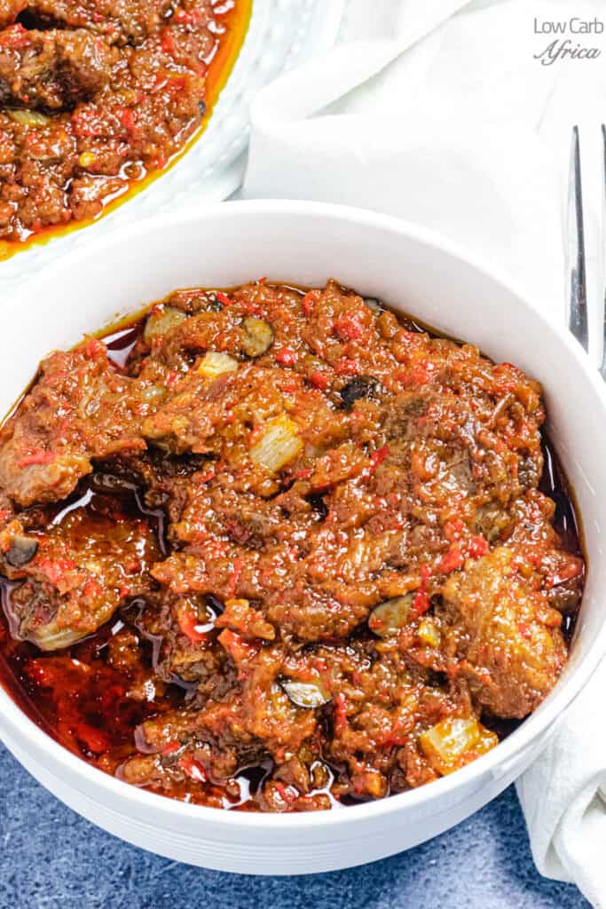 Ofada Stew (Ayamase Stew) - Low Carb Africa